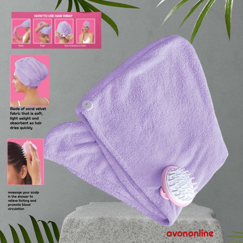 Avon Hair Wrap And Massager Set | Shopee Philippines