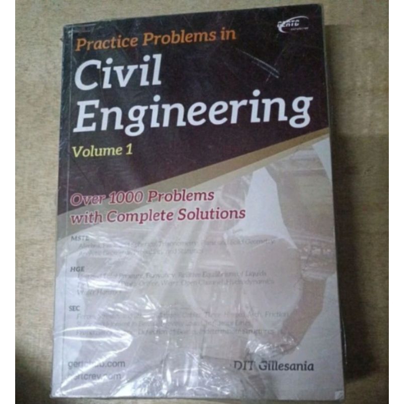 CIVIL ENGINEERING VOLUME 1/ OVER 1000 PROBLEMS WITH COMPLETE SOLUTIONS ...