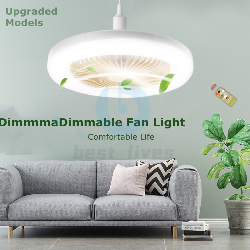LED multi-function fan light tri-color with remote | Shopee Philippines