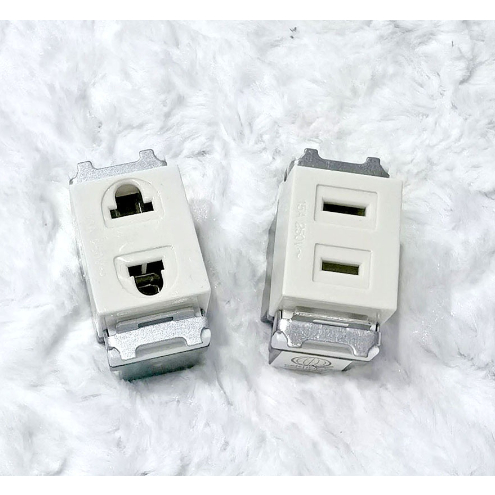 BOX 10 PCS ROYU CLASSIC Series Universal Outlet Socket RCO1 Flat Pin ...
