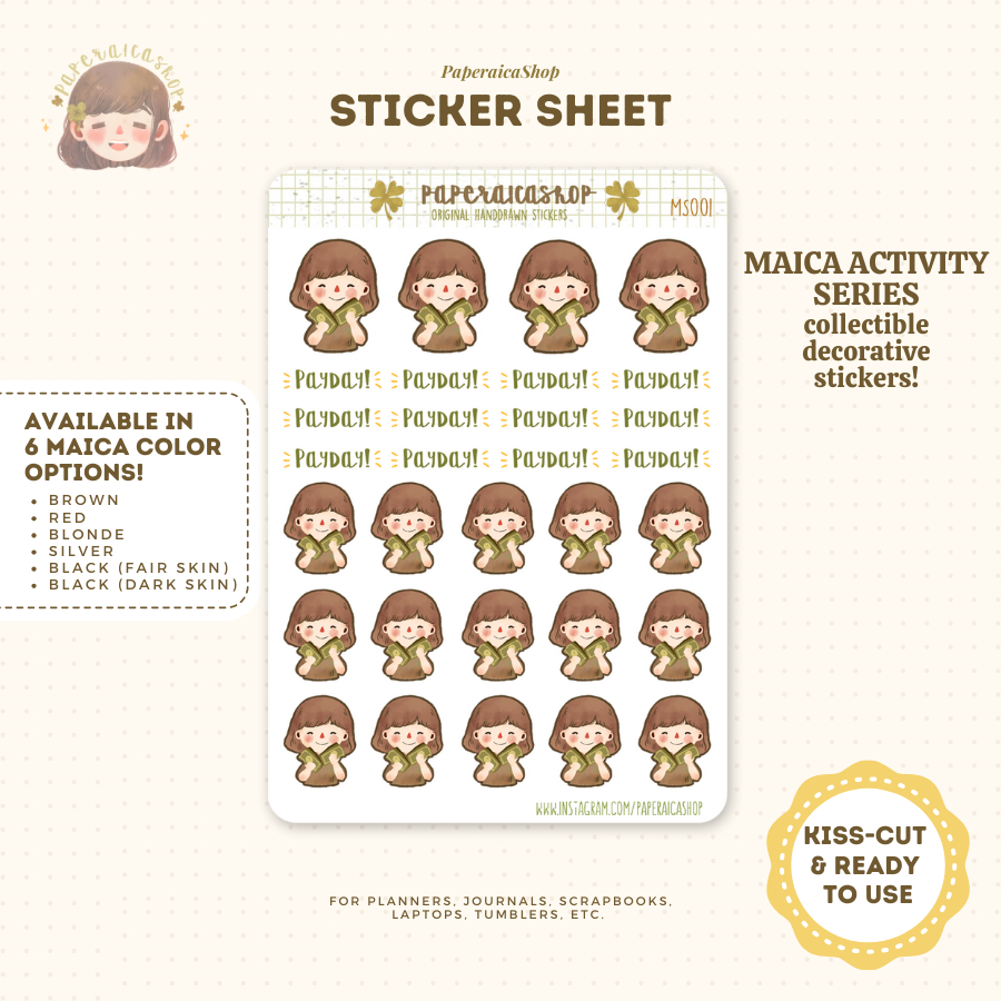 Cute Payday Stickers, Salary Stickers, Money Stickers | MS001 ...