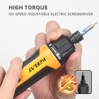 KEELAT Mini Cordless Screwdriver Set 42Pcs USB Charging Electric Hand ...