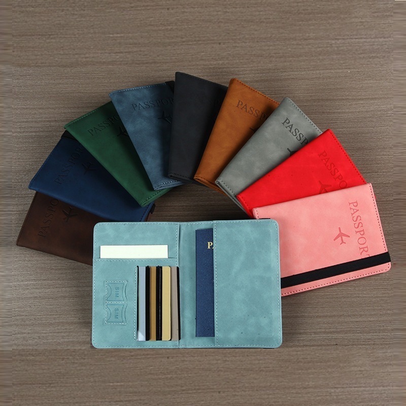 PS04 PU Leather Passport Travel Sim Cards Organize Multifunctional ...