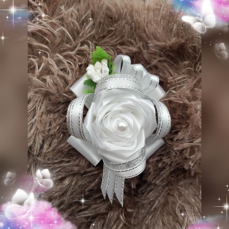 chest corsage made of satin flower ( pre-order) | Shopee Philippines
