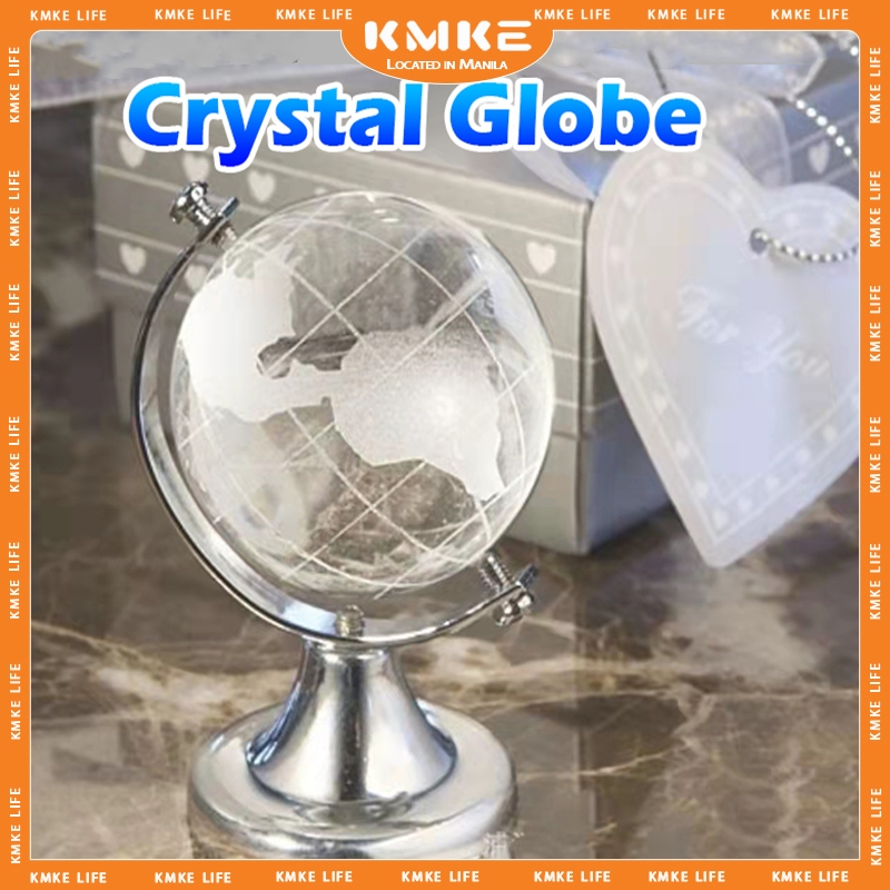 【Earth Globe】40/60mm Crystal Round Home Decor Crafts Art Clear Cute ...