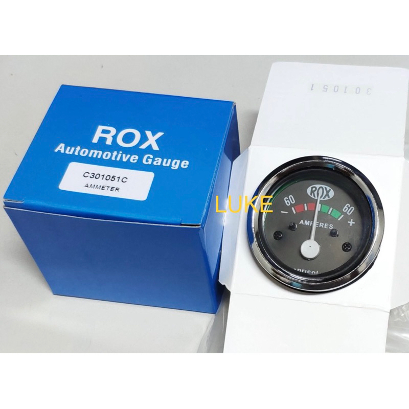 ROX AUTOMOTIVE GAUGES C301051 (BLUE BOX) AMPERE GAUGE (WITH COLORED ...