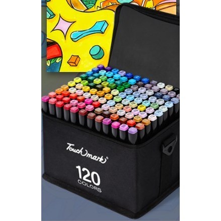 HIGHTUNE 24/36/60/120/168 Marker Pen Set Markers Dual Tip Color Alcohol ...