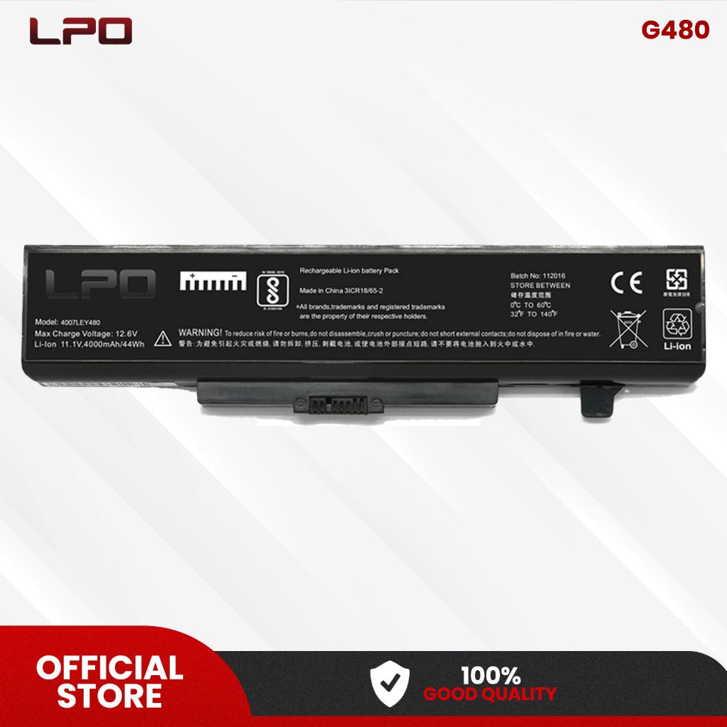LPO Brand LE Battery L11L6Y01 For LE Ip Y480 Y580 G480 G580 Z380 Z480 ...