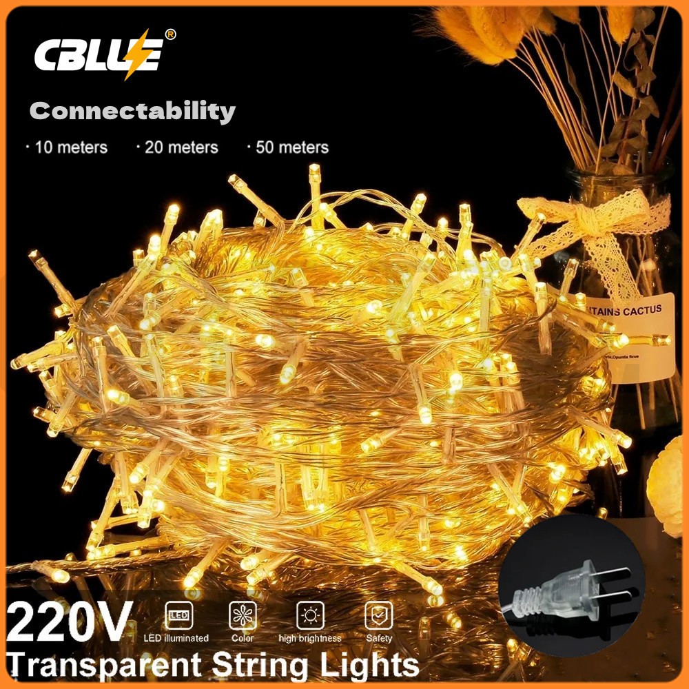 CBLUE Led String Fairy Lights Christmas Waterproof 3Color AC220V ...