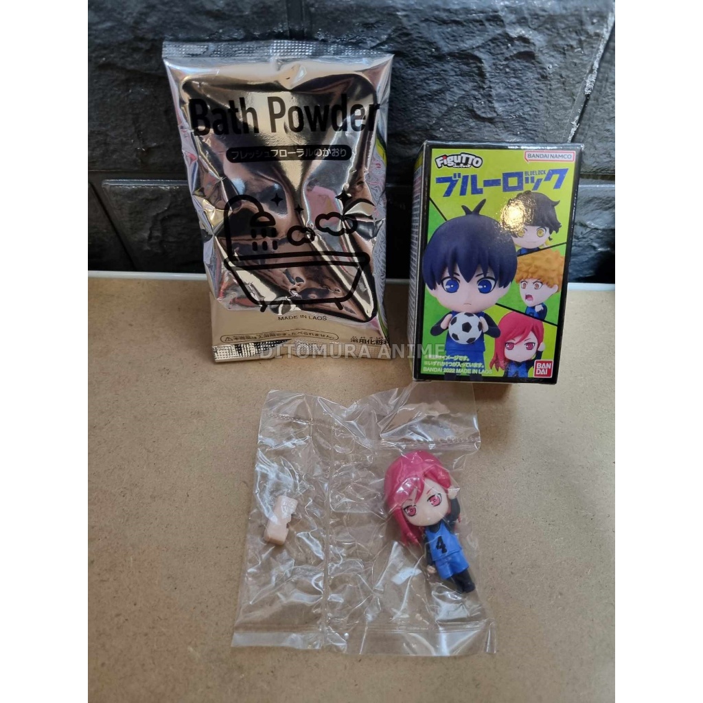 Blue Lock Figutto Figure with Bath Powder Additive Bachira Isagi ...