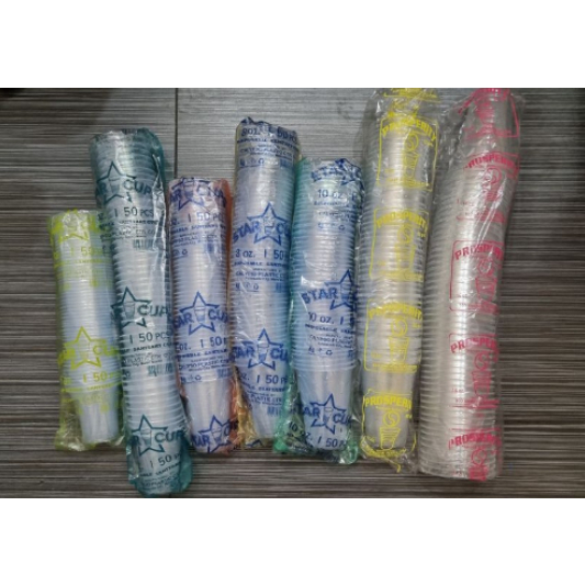 Plastic Cup 1.5oz 3oz 5oz, 6oz, 7oz, 8oz, 10oz, 12oz, 16oz 50pcs ...