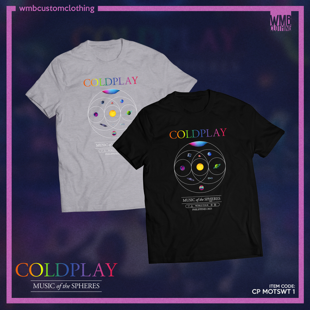 COLDPLAY MOTSWT Concert Shirts by WMB Clothing | Shopee Philippines