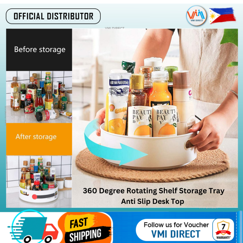 Multi function 360 Degree Rotating Storage Tray Container For Home ...