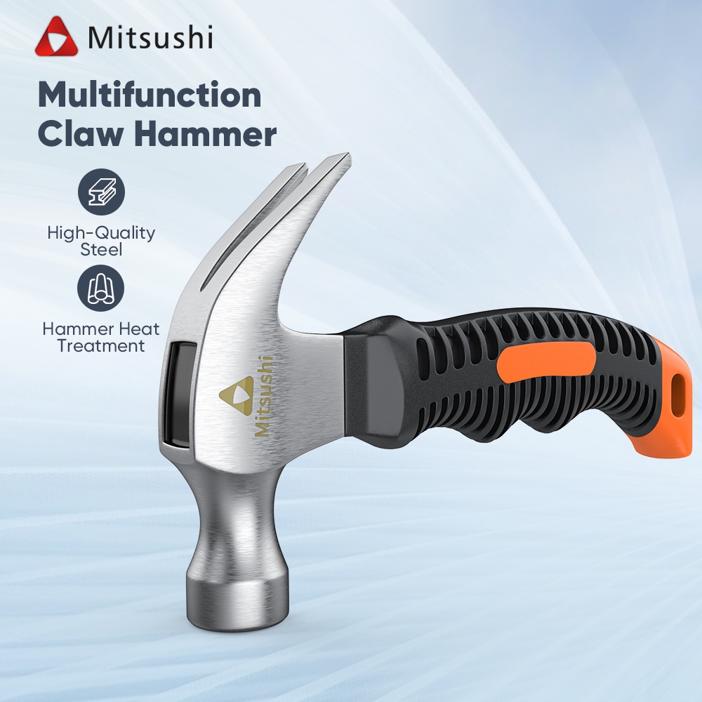 Mitsushi Claw Hammer Mini Stubby Hammer Tool Insulated Handle Nail ...