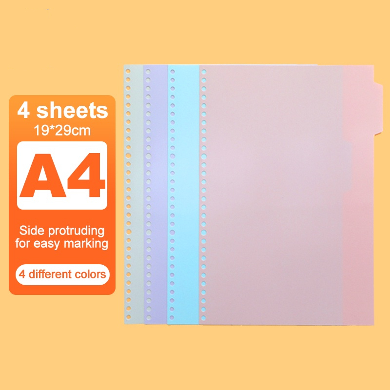 Oumi Separator A5/B5/A4 PP Index Page Colors Loose Leaf for Binder ...