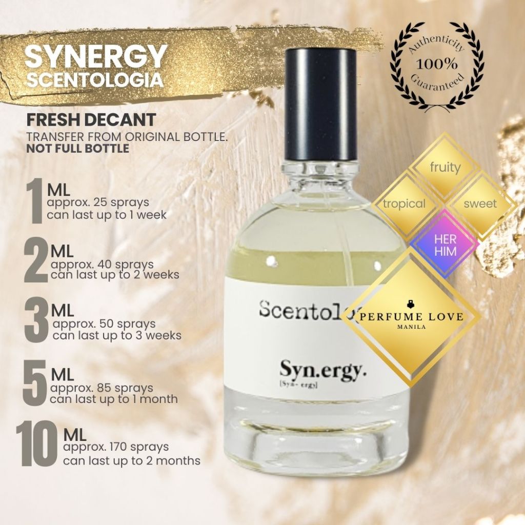 PERFUME DECANT Scentology Synergy fruity, tropical, sweet notes ...