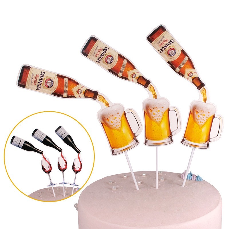 3/5pcs Set Beer Topper Beer Mug Topper Liquor Topper Cardboard Topper ...