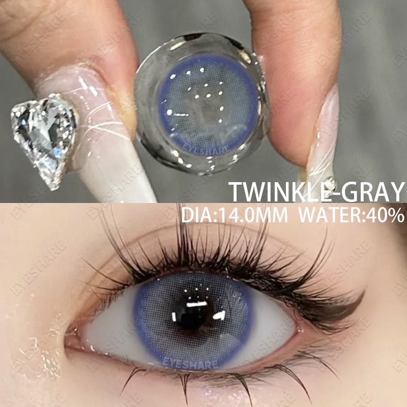 (COD)GEM color normal contact lens, Korean style cute gray blue ...
