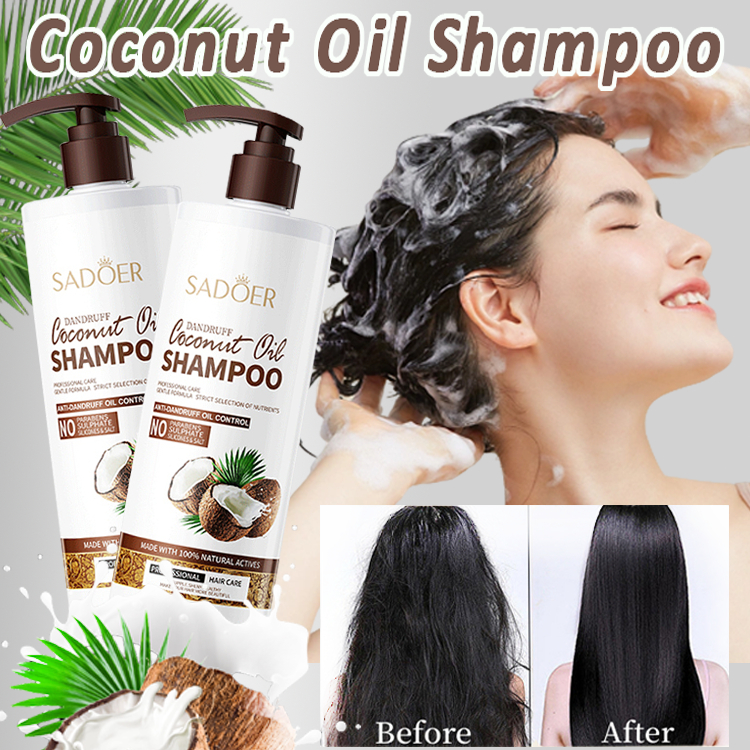 Oil Control Shampoo Anti-Dandruff Shampoo Repair Smooth Coconut Oil Moisturizing Hair Care 500ML ...
