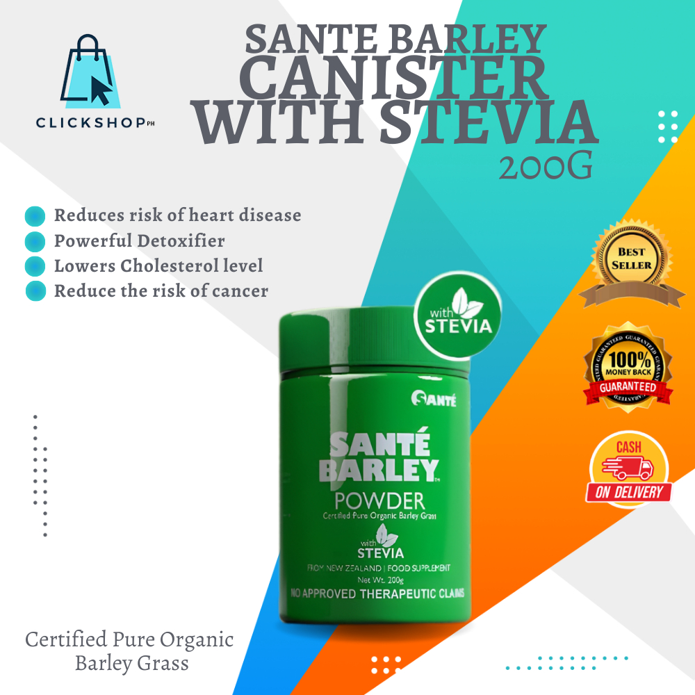 Sante Pure Barley CANISTER ( With STEVIA ) 200g BIG Sante Canister ...