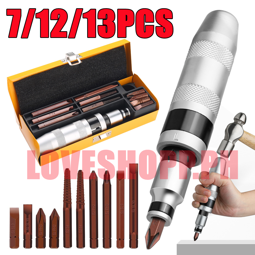 1/2-Inch Impact Screwdriver Manual Screw Extractor Bit Set Disengage ...