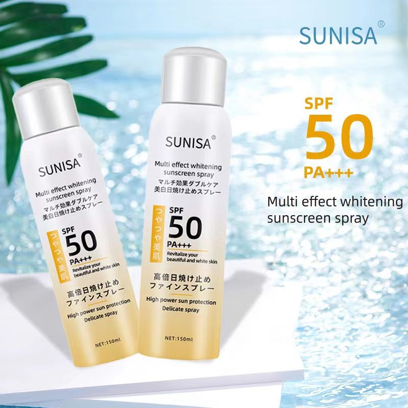 SUNISA Sunscreen Mist SPF50 PA+++ Whitening Sunblock Spray Anti UV Face ...