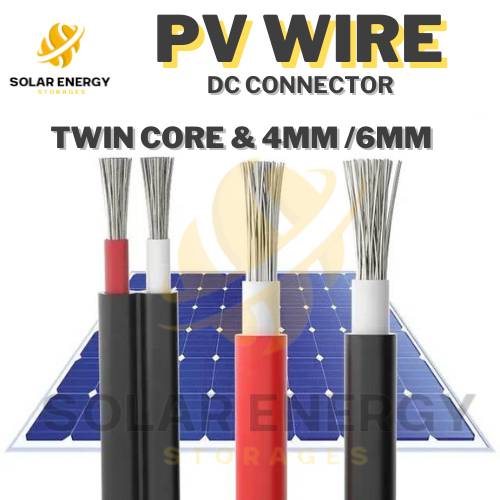 1 METER PV Cable Wire - Silicone Wire DC Connector ( B & R 4mm/6mm ...