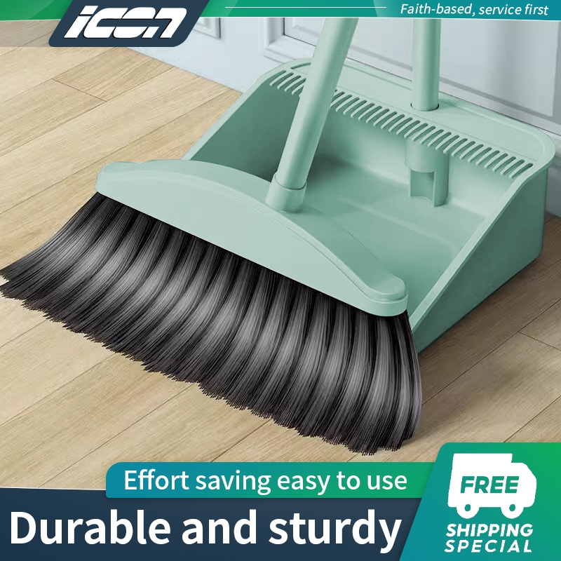 ICON Broom and Dust Pan Set Household Mop Cleaning Outdoor Indoor Walis ...
