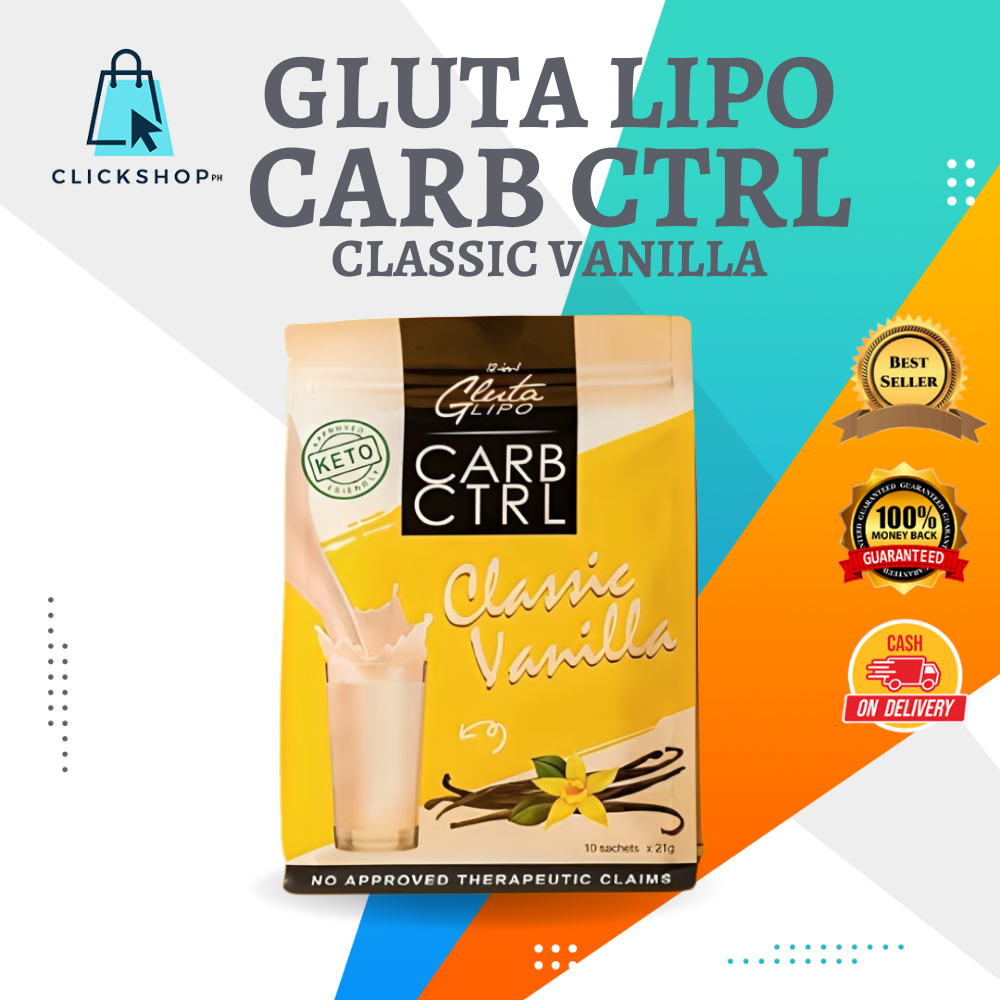 GLUTA LIPO CARB CTRL CLASSIC VANILLA/ 10 SACHETS/ HELPS YOU LOSE WEIGHT ...