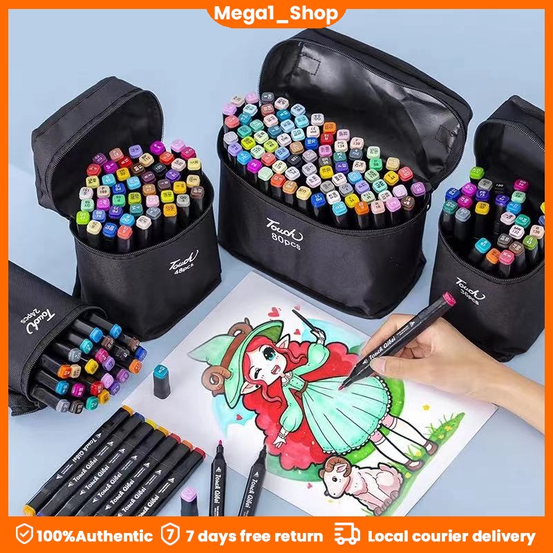 24 Color Alcohol Drawing Marker Highlighter Set Touch Alcohol Marker ...