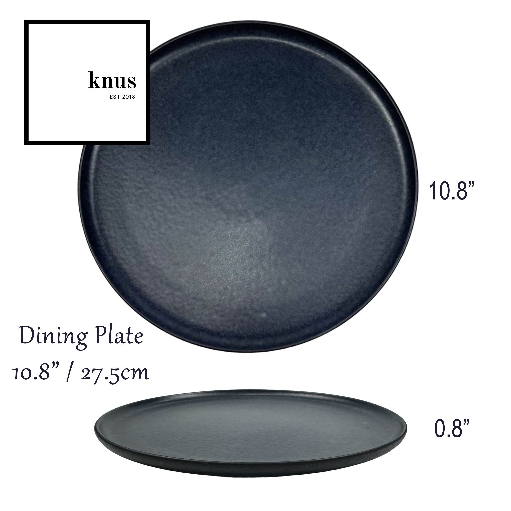 URBAN Dark Grey Modern Rustic Dining Dinner Plate Ceramic Dinnerware ...