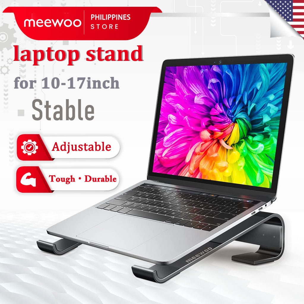Meewoo Laptop Stand Aluminum Alloy Laptop Riser Ergonomic Heighten ...