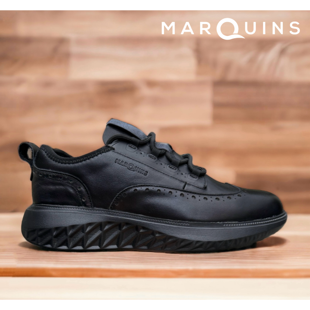 Marquins Genuine Leather Shoes - AXEL TRIPLE BLACK | Shopee Philippines
