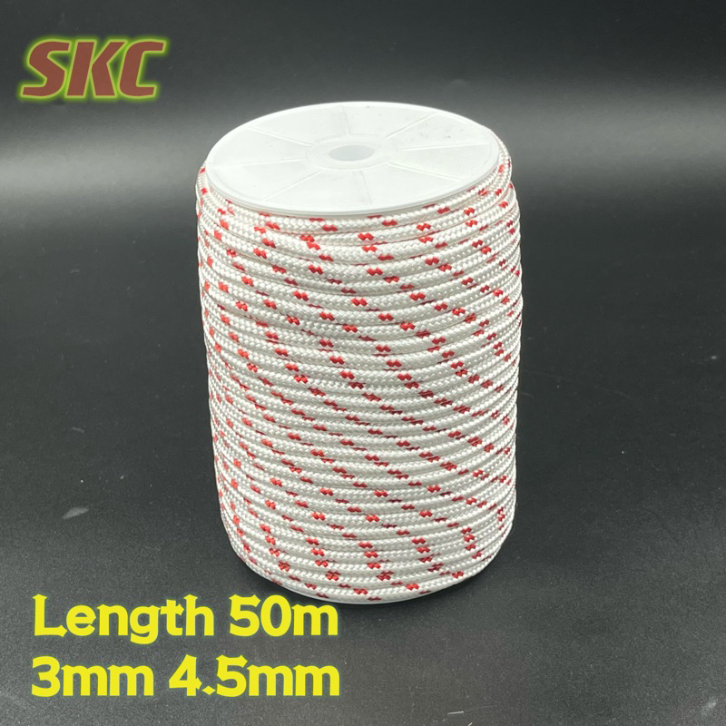 50M 3mm/4.5mm Nylon Pull Starter Rope Recoil Engine Start Cord for 430/ ...