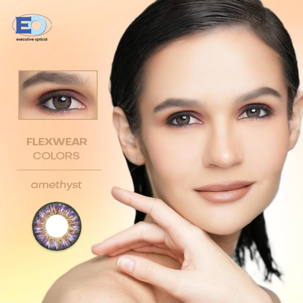EO Flexwear Colors Colored Graded Contact Lens - Amethyst - Good for 3 ...