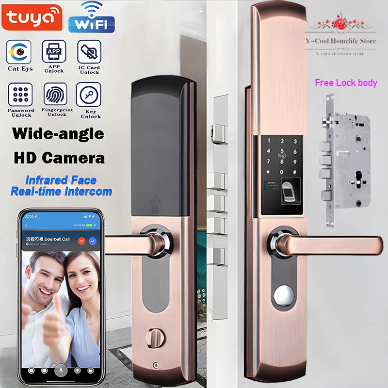 Smart Fingerprint Lock Electronic Lock Anti-Theft Password Lock Key ...