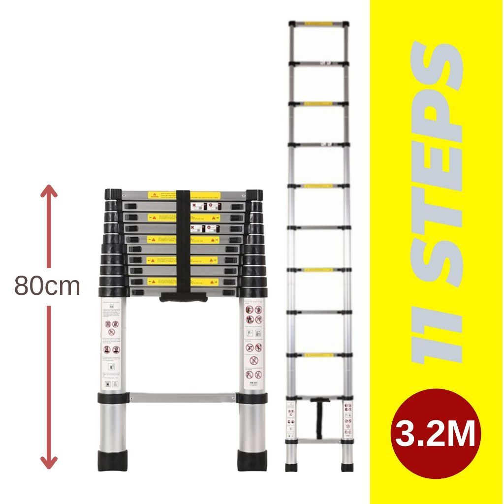 3.2M Telescopic foldable Ladder folding aluminum ladder,multi-function domestic ladders and ...