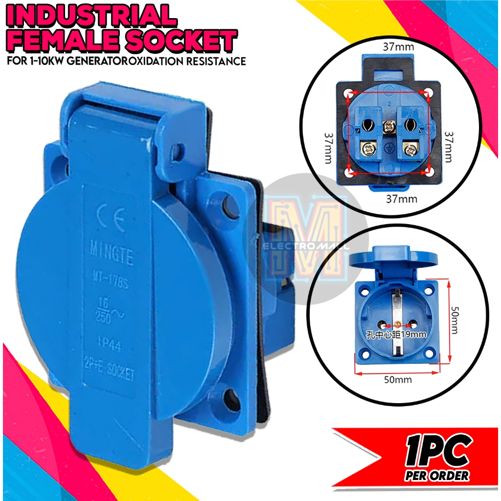 Industrial Socket Female Socket 220-250V 16A Electrical Connector ...