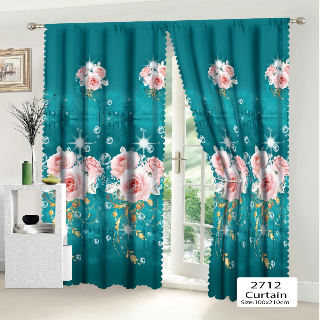 Curtain New Design 100x210CM Curtain Kurtina Door Curtain Lace Curtain ...