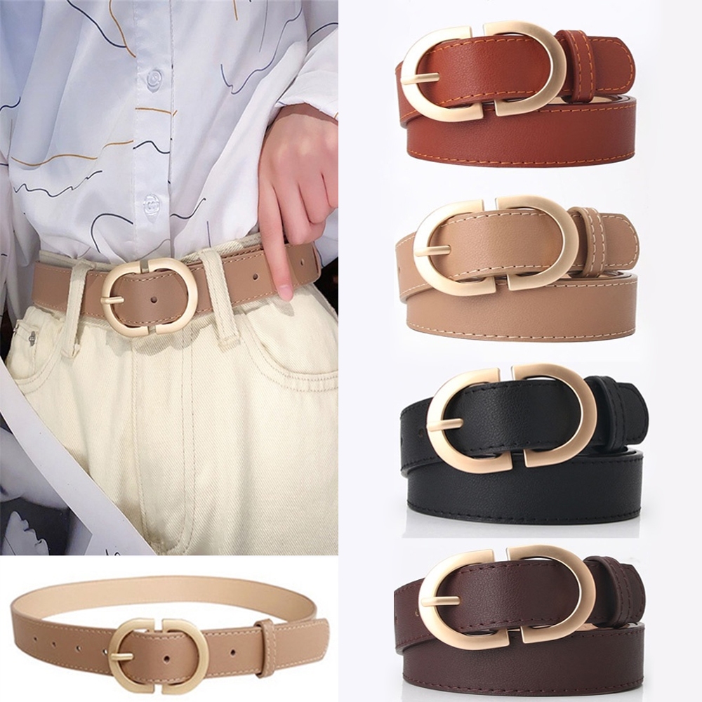 Ladies Belt Fashion Simple Casual Pure Belt Luxury Waistband Modern ...