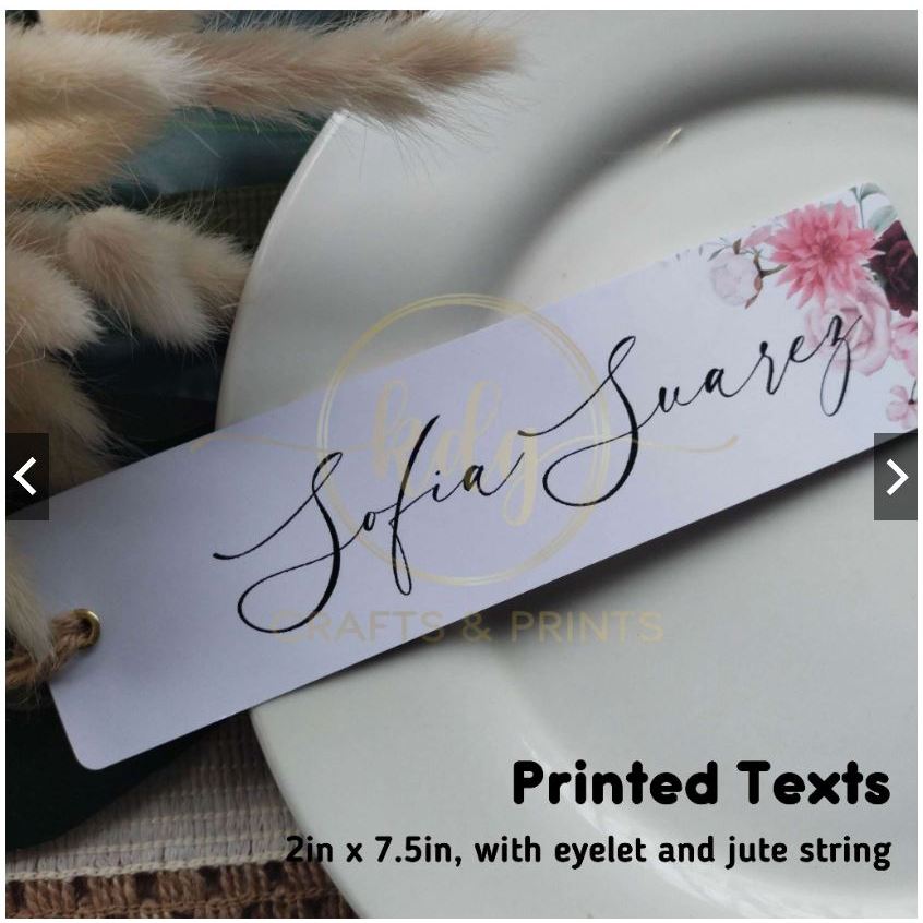 1 piece - PLACE CARDS / TABLE NUMBERS / TENT CARDS / STRIP TABLE ...