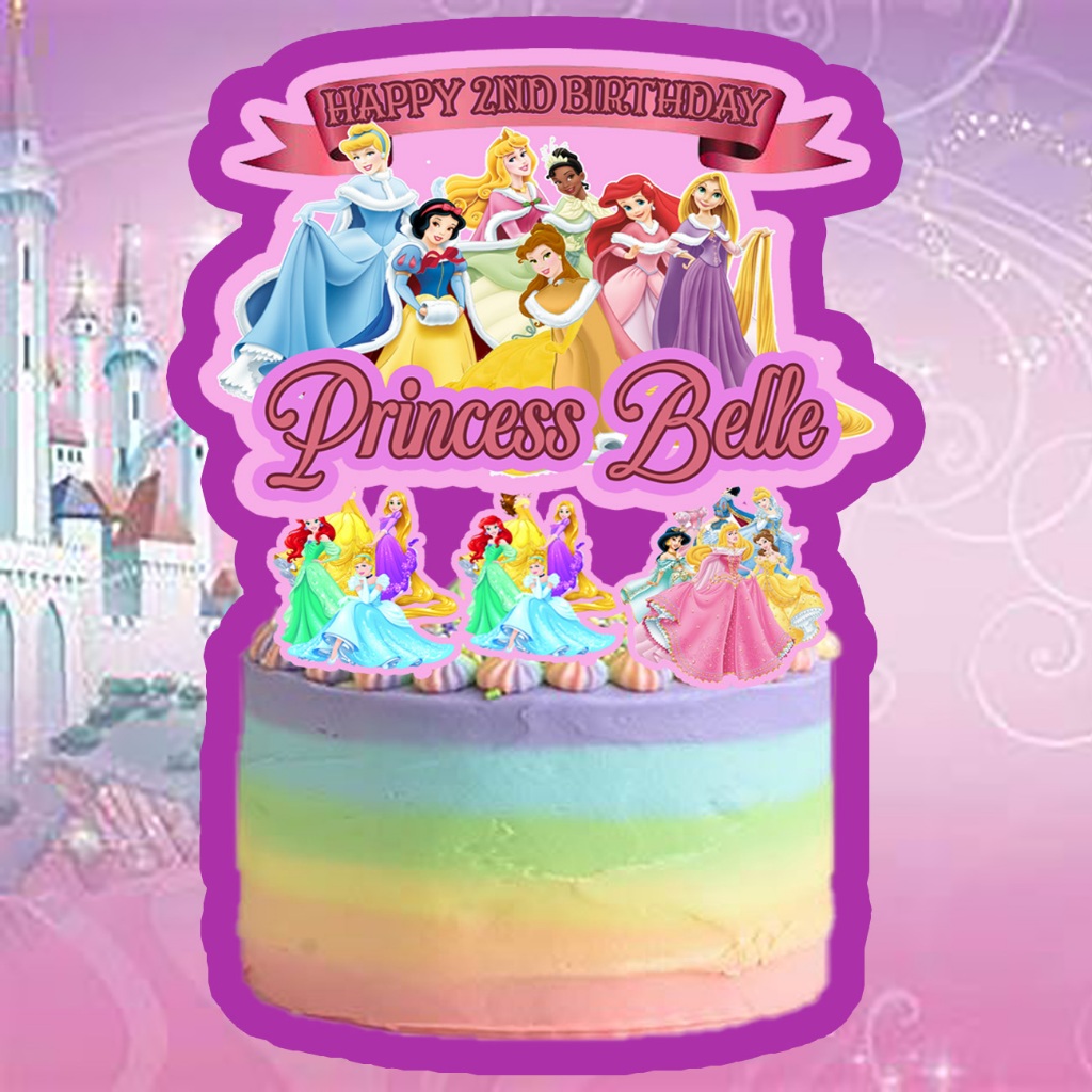 Customized DISNEY PRINCESS Cake topper | Shopee Philippines