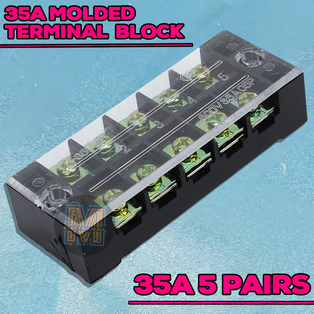 35A Terminal Block TB-3505 Molded Type Electrical 5PIN 600V | Shopee ...