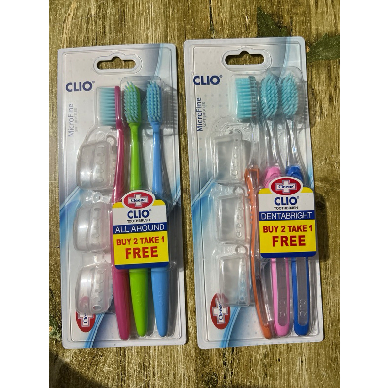 CLIO TOOTHBRUSH DENTABRIGHT or All Around Set of 3 | Shopee Philippines
