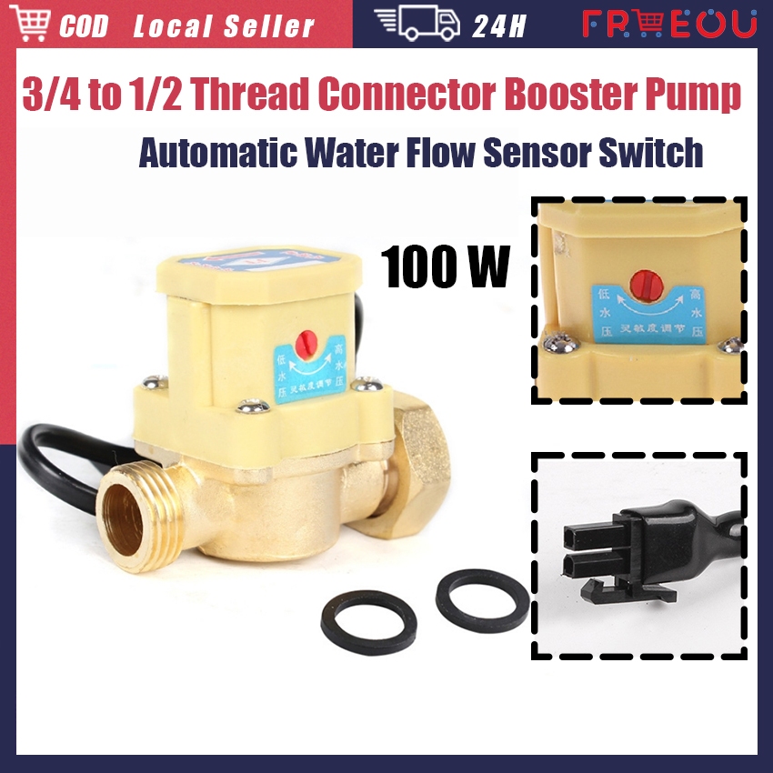 220V 1/2 to 3/4 Water Flow Switch Thread Connector Booster Pump ...