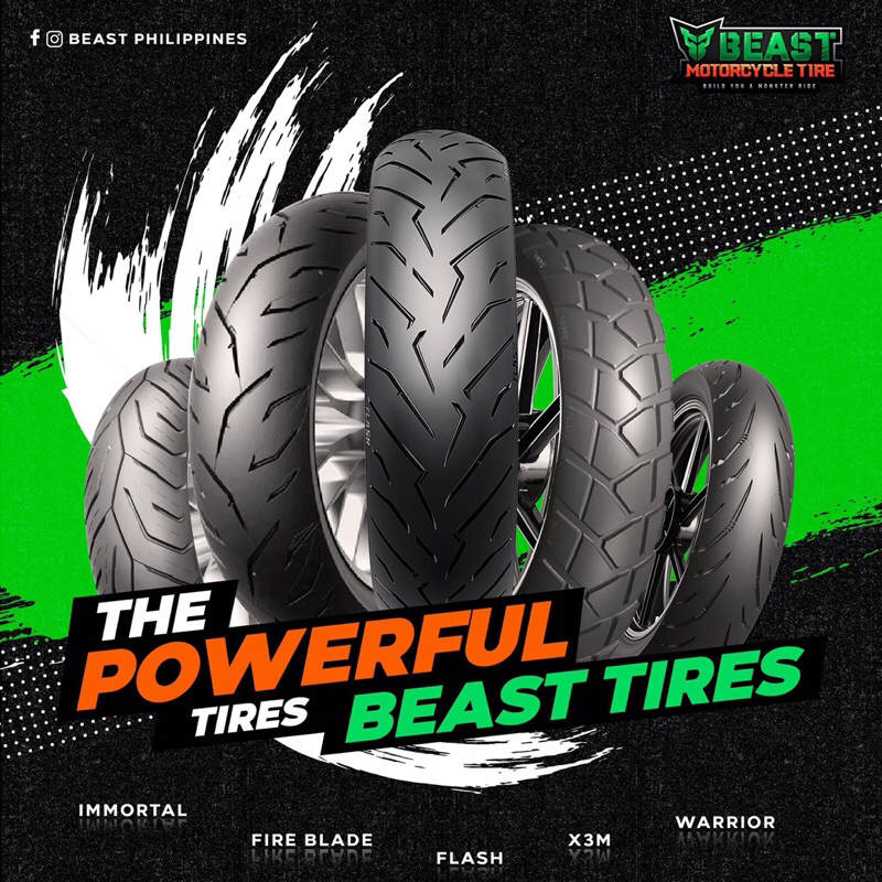BEAST TIRE FLASH TUBELESS/FREE SEALANT | Shopee Philippines