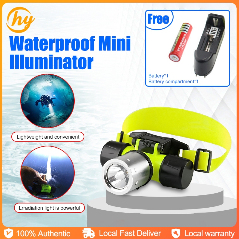 Professional Headlamp Head Flashlight For Scuba Diving Waterproof ...