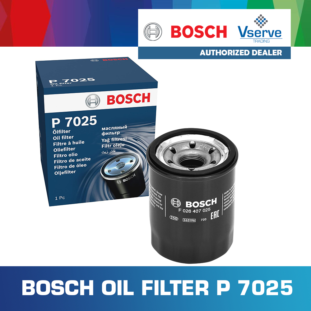 Bosch Oil Filter P 7025 for Honda, Hyundai, Mitsubishi, Ford, Fiat ...