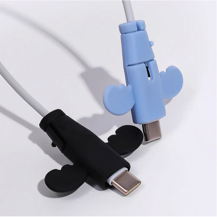 Silicone Data Cable Protector,Little Angel Data Cable Protective Cover ...