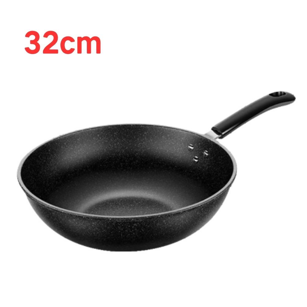 32/34cm Non-stick pan Diamond Frying Pan Kitchen Iron Frying for Gas ...
